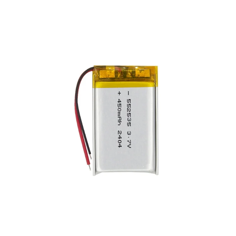 552535 3.7V 450mAh Lithium Polymer Battery LP552535 Rechargeable Lipo ...