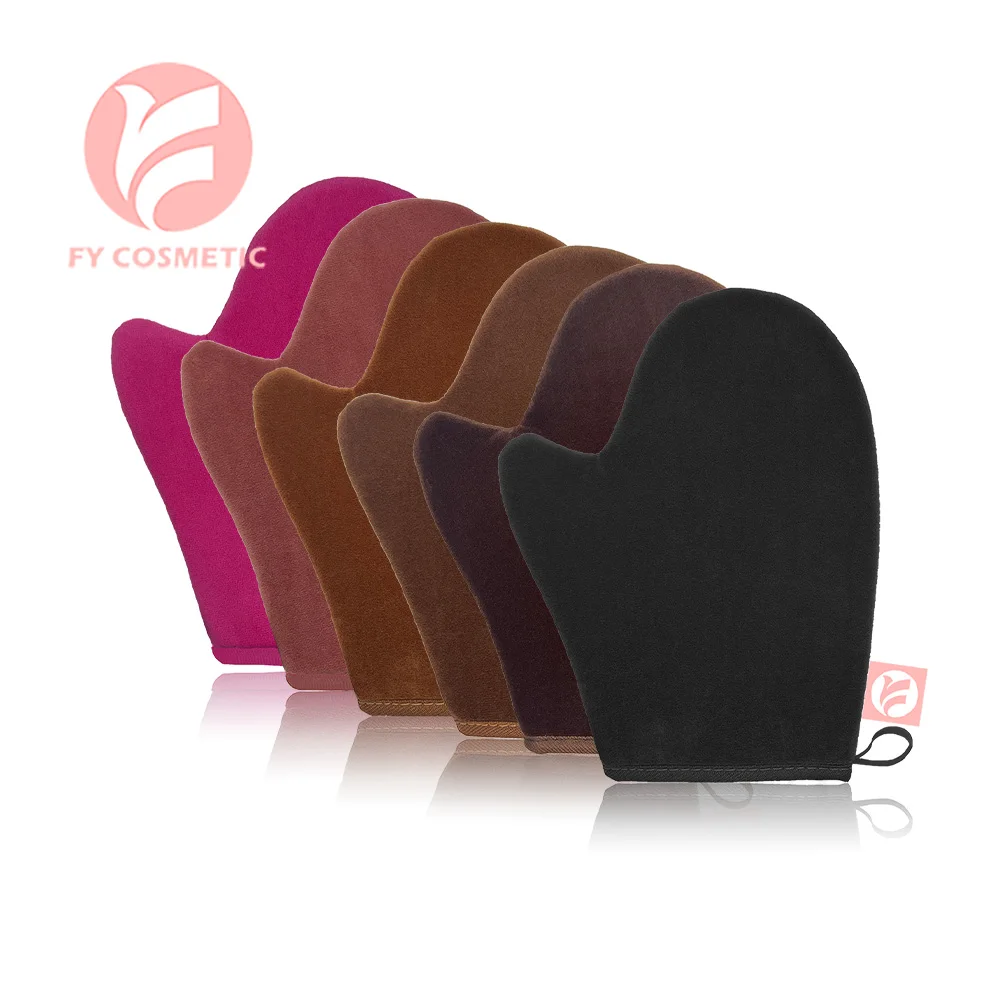 Oem Custom Color Logo Dual Sided Super Soft Deluxe Velvet Tanning Mitt ...