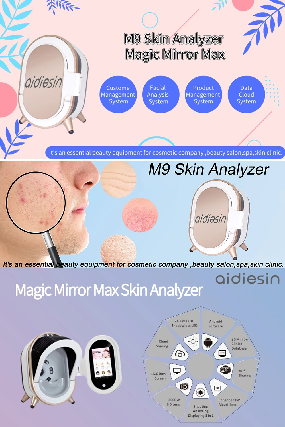 2025 New Models AI Professional Facial AI 3d Skin Detector Diagnosis ...