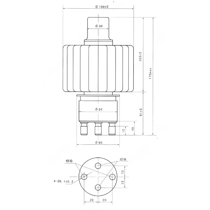 Ceramic Vacuum Tube FU-605 - High Frequency RF Power Triode