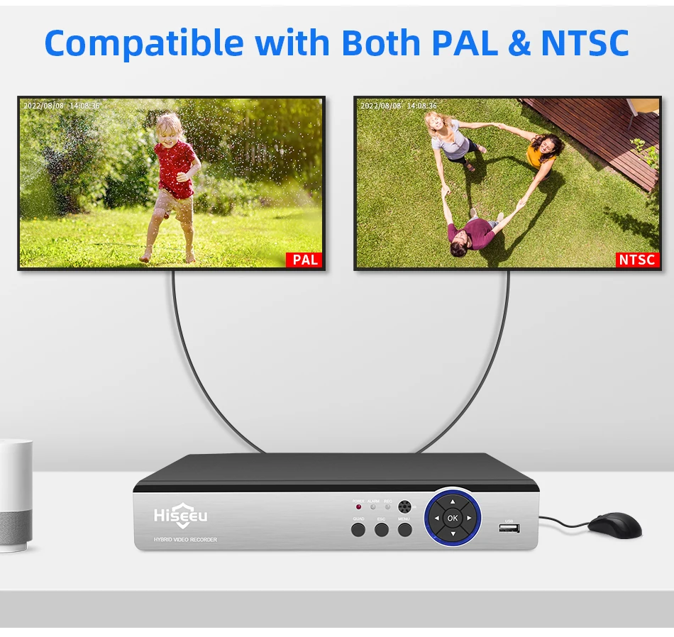 Hiseeu 5mp 8 Channel Ahd Security Camera System Kit 8pcs 5mp Hd Wired ...