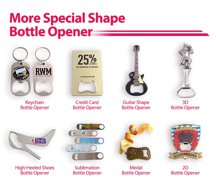Free Logo Design Metal Bottle Opener - Stainless Steel