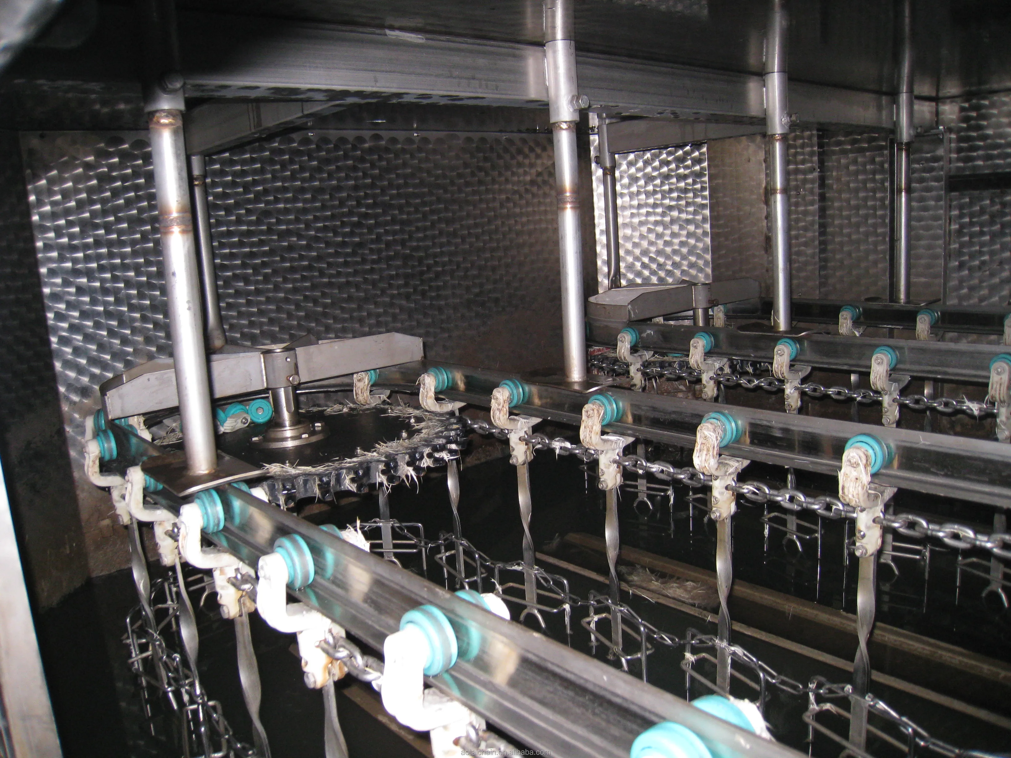 Stainless Steel Lifting Bearing Chain Slaughtering Line For Chicken And ...