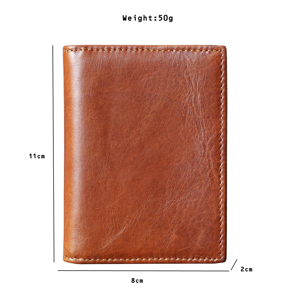 Vintage Genuine Leather Card Holder - Perfect for Men & Women