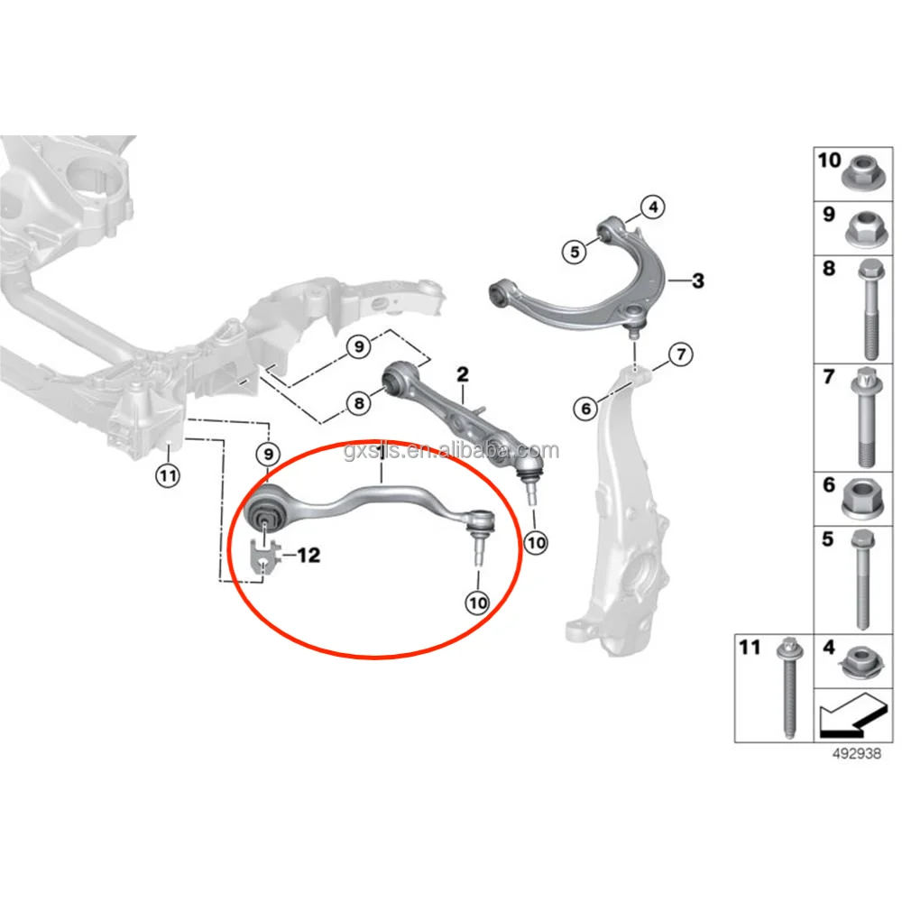 For Rolls-royce Cullinan High Quality Suspension Control Curved Arm Oem ...