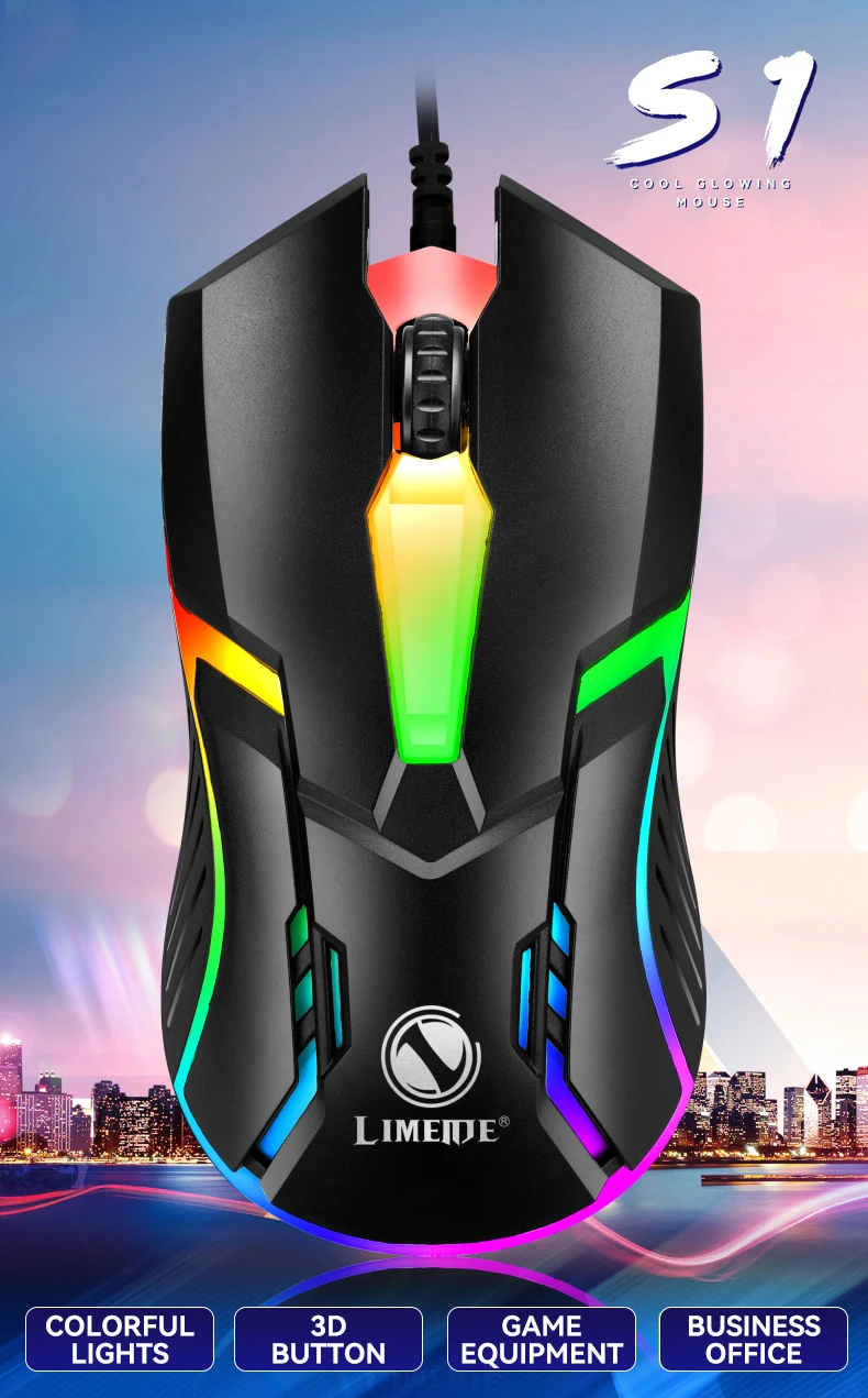 Factory Direct Sale Gaming Mouse S1 Maus Wired Rgb Led Backlit Gaming ...