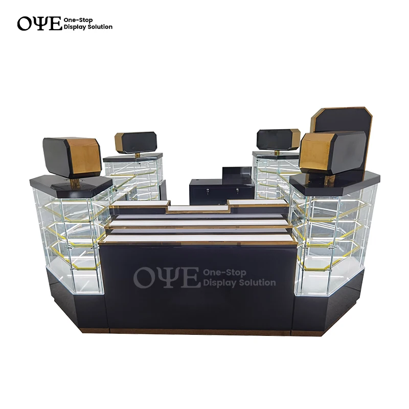 High End Tempered Glass Perfume Display Cabinets Perfume Shop Laminate ...