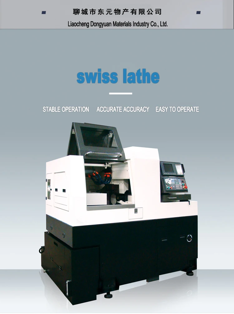 Swiss Type Lathes Cnc Slitting Lathes 5 Axis Spindle Lathes Price With Feeding Bar - Buy ...