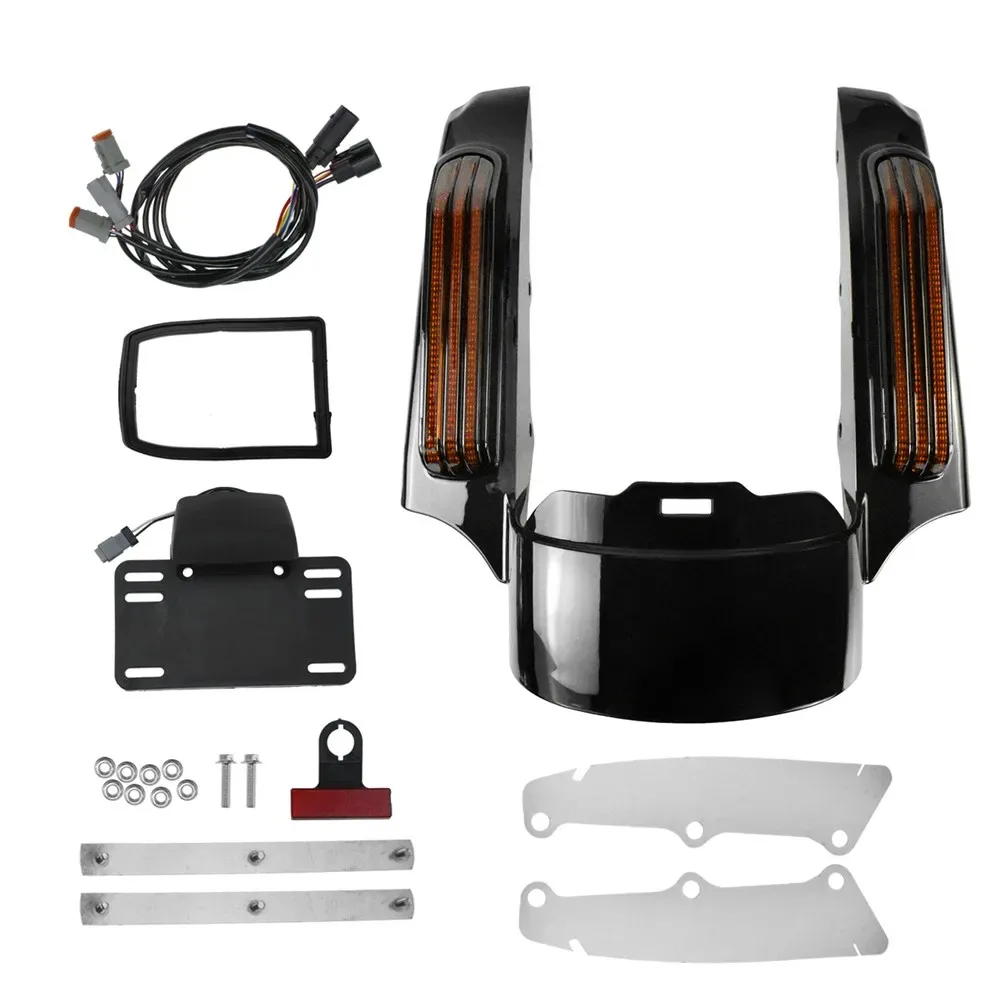 Motorcycle Led Light Rear Fender Fascia Set For Harley Touring Street ...