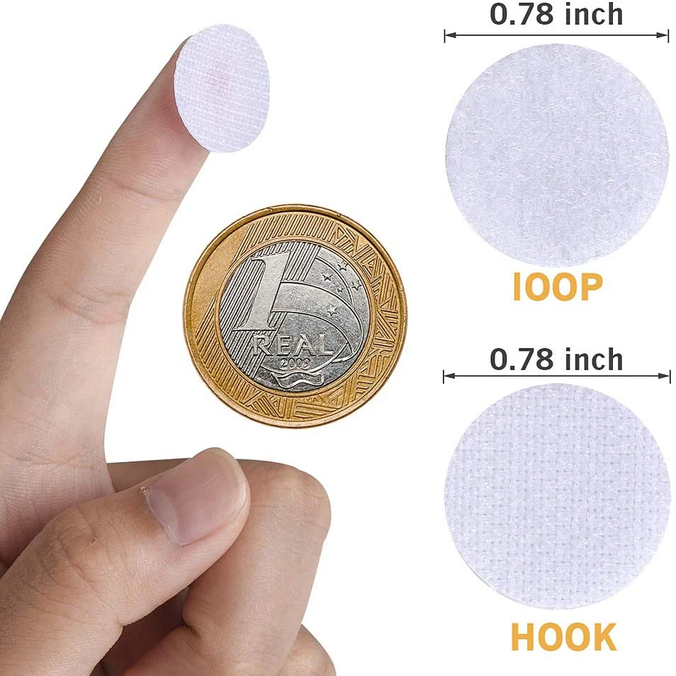 Round Dot Velcroes Customized Nylon Self- Adhesive Hook And Loop Dots ...