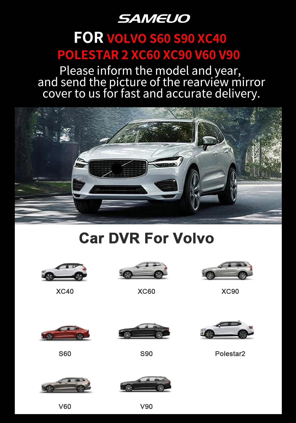 Sameuo Car Dvr 4k 2160p Dashcam Dash Cam Car Black Box For Volvo Xc90 ...