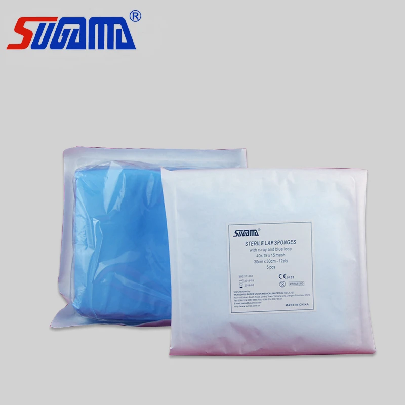 Surgical X-ray Detectable Thread Gauze Lap Sponge 30x30 -12ply - Buy ...