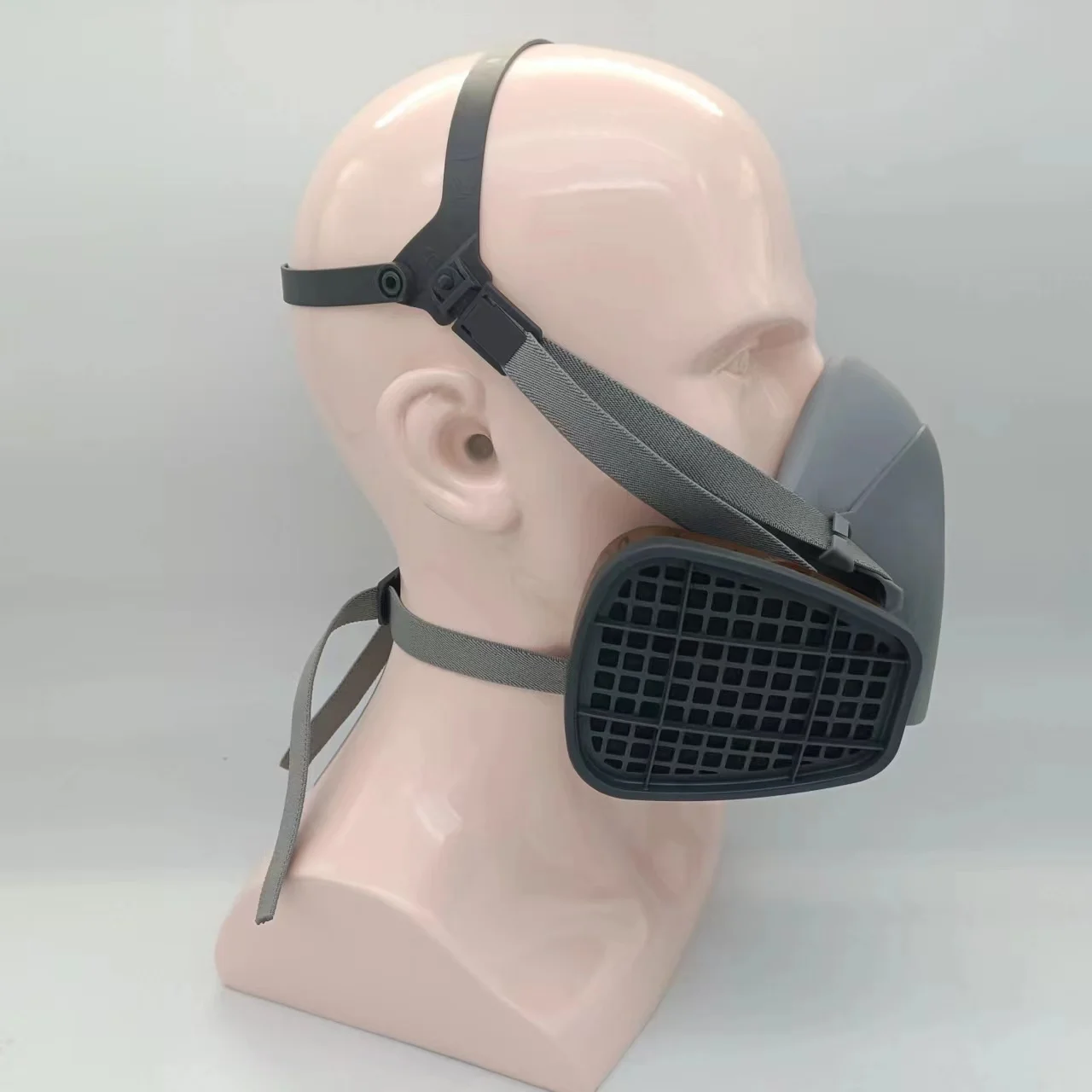 PPE PLUS Grey TPE Half Face Mask Respirator Air Purifying Industrial ...