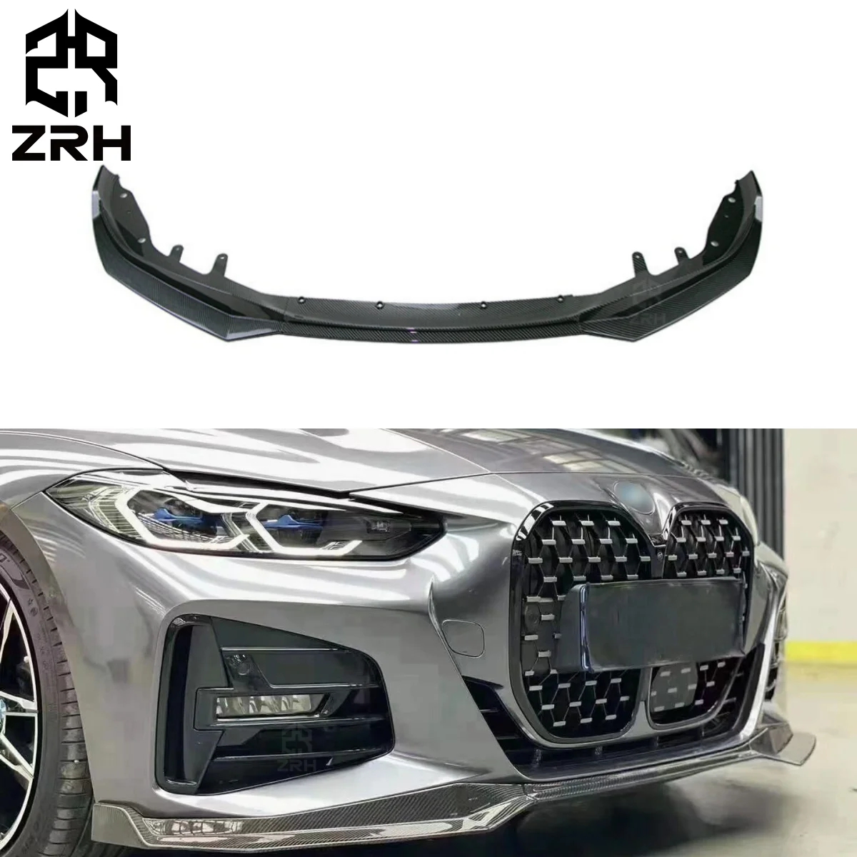 Carbon Fiber Front Lip Car Auto Part Front Bumper Lip For BMW G22 G23 ...