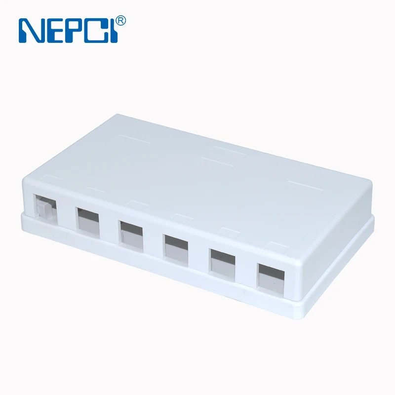 Nepci Single 1 Port Surface Mount Junction Box For Rj45 Keystone Jack ...