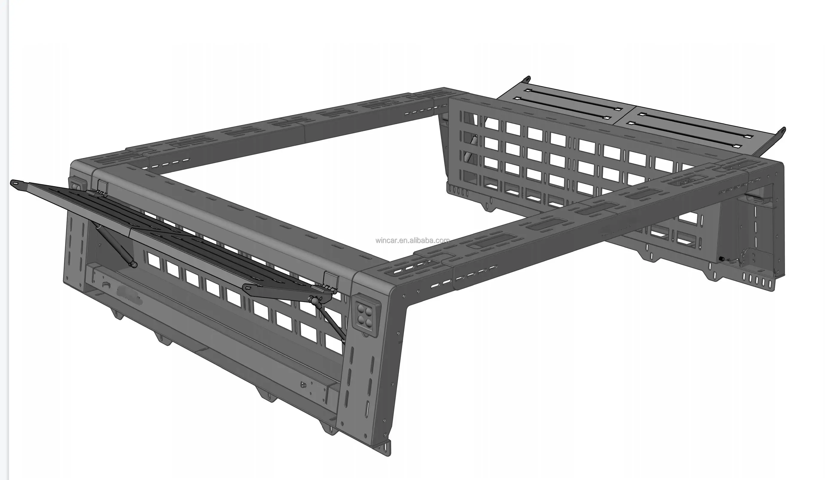 Universal Truck Bed Rack with Storage Box - Steel Material