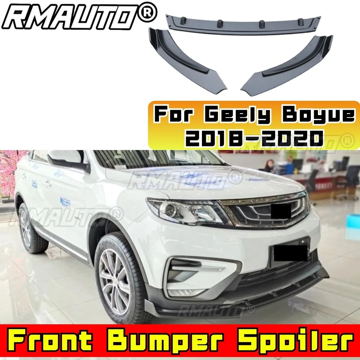 For Geely Boyue 2018-2020 Car Front Bumper Lip Splitter Diffuser Body ...