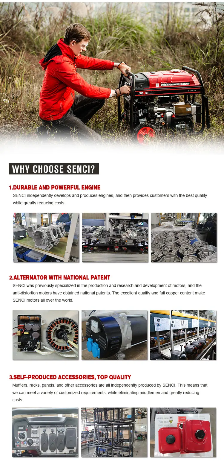 Senci 3kw Gasoline Generator - Portable Power Solution
