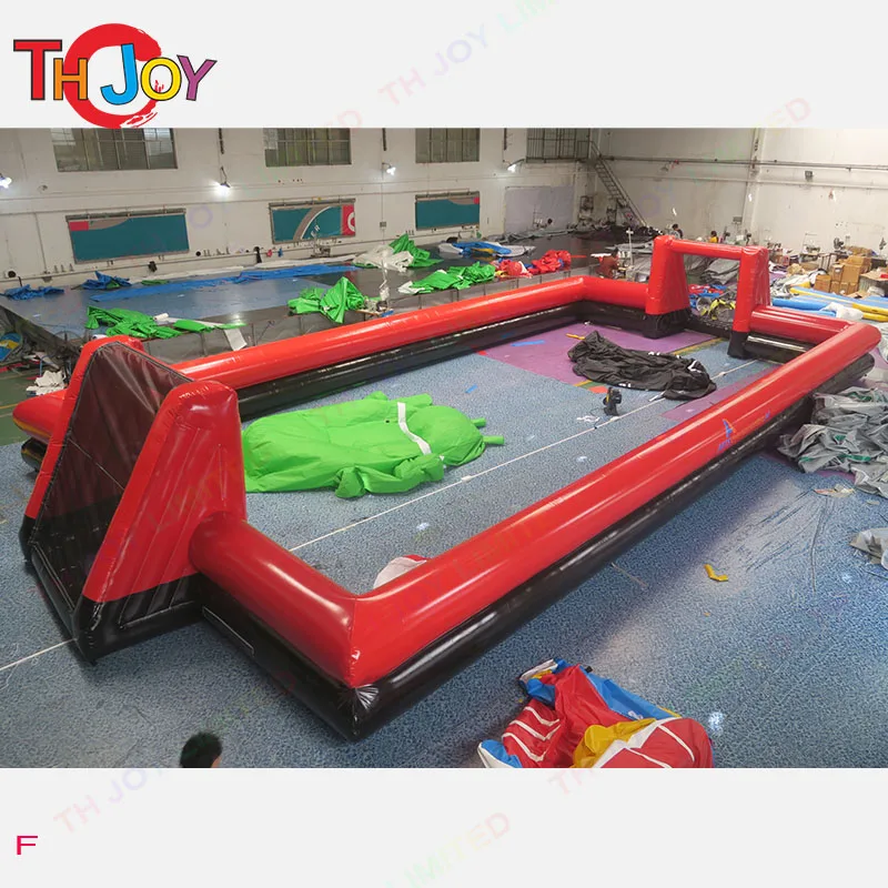 15x8m Giant Black and Red Color Inflatable square Football Court Panna ...
