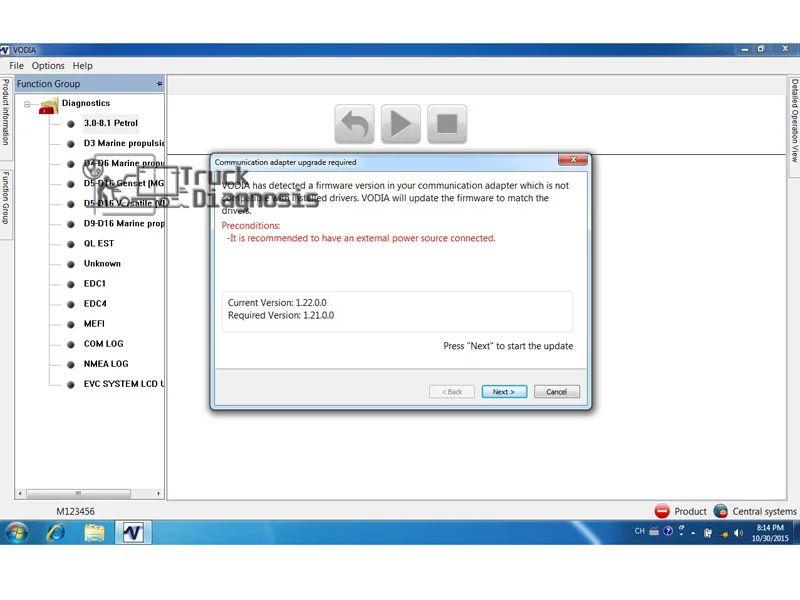 Diagnostic Tool For Volvo Penta Volvo Penta Vodia With Thoughbook Cf52 ...