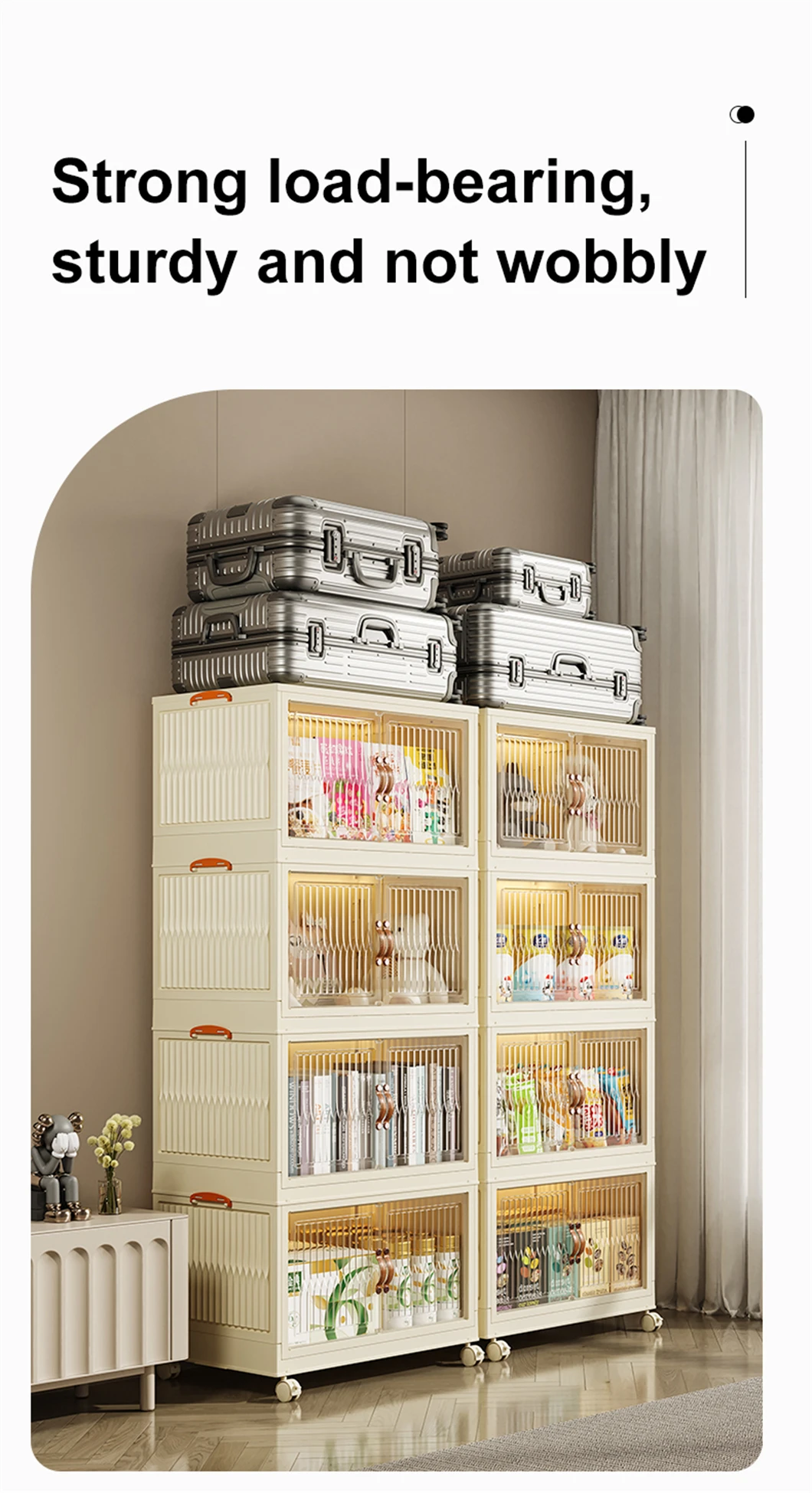 Green Energy Recyclable Plastic Storage Wardrobe Easy-to-install Mobile ...