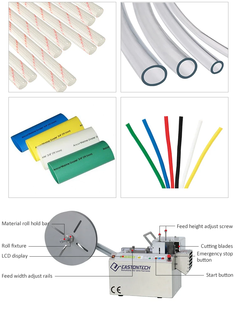 EW-1250 Automatic Heat Shrink Tube Cutting Machine for PVC & Plastic ...