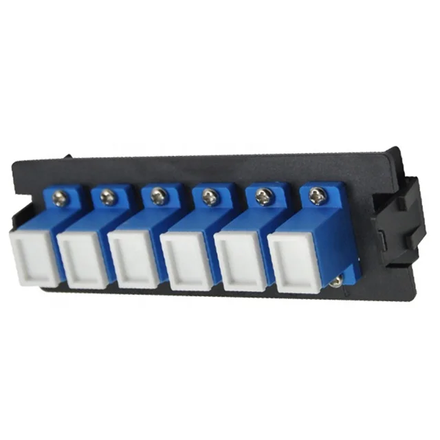 Fiber Patch Panel Optical Fiber Adapter Panel 6 Port for SC Adaptor SC ...