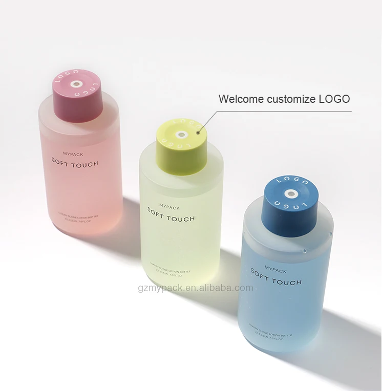 MYPACK Luxury Suede Soft Touch HDPE Shampoo Bottles
