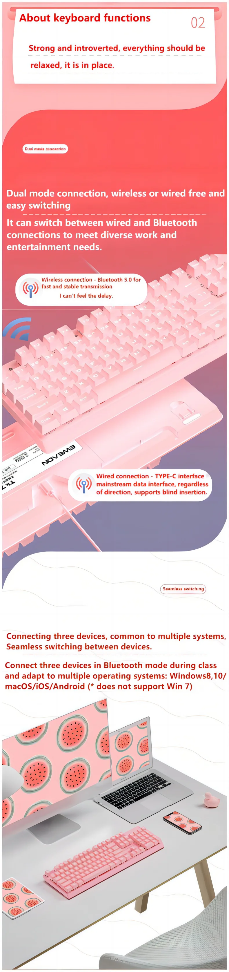 Multifunctional Wireless Keyboard And Mouse For Wholesales Keyboard ...