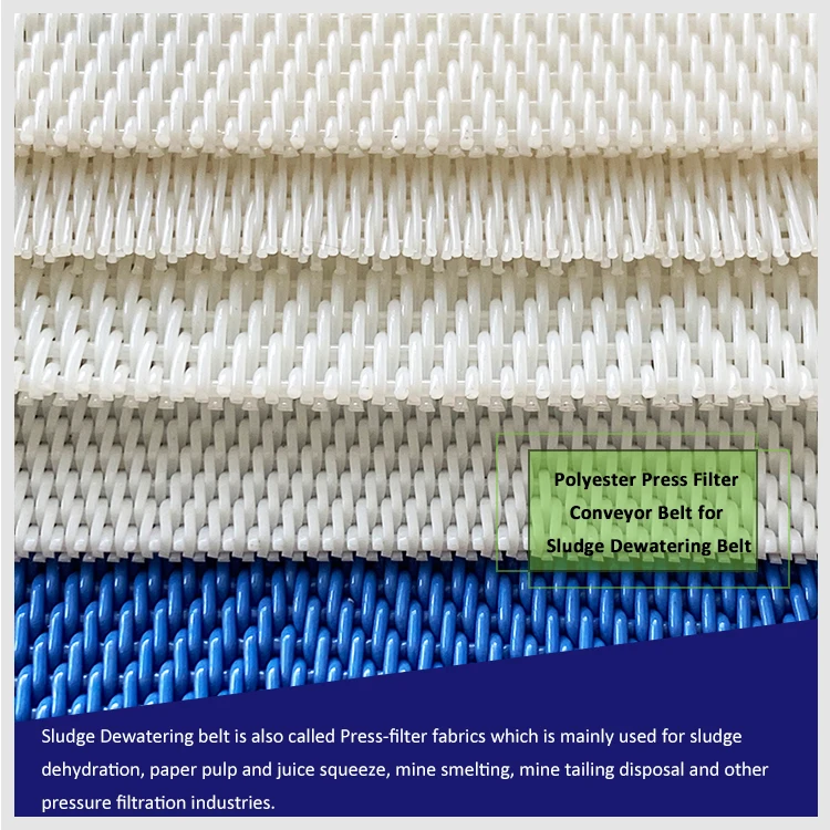Sludge Dewatering Belts 1.8mm Thickness Polyester Sludge Dewater Press ...