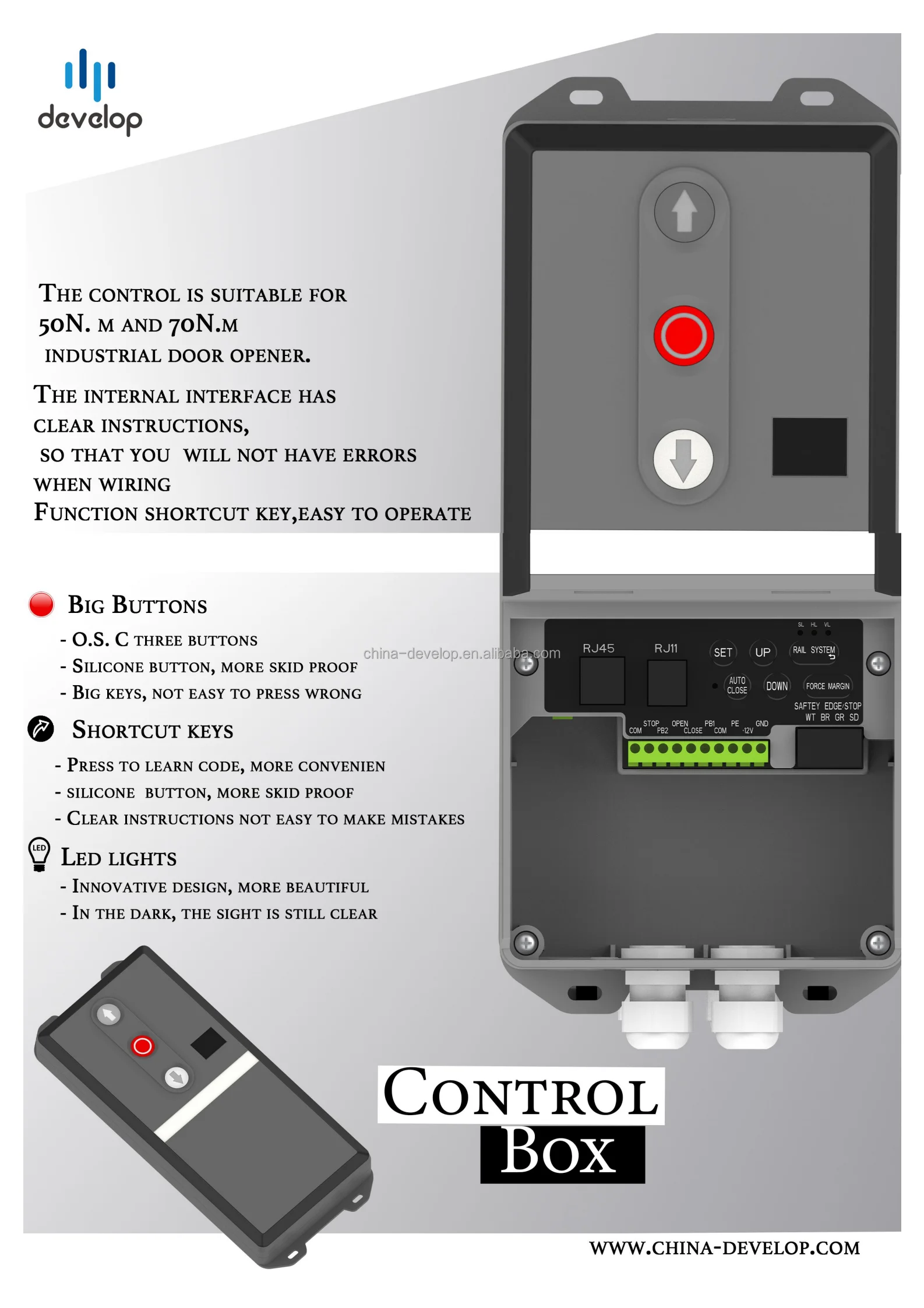 Industrial Door Motor DC Series with Control Box 433/868mhz| Alibaba.com