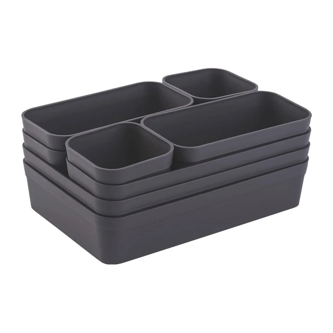 Organiser Set Storage Box One-piece Divider System Adjustable Utensils ...