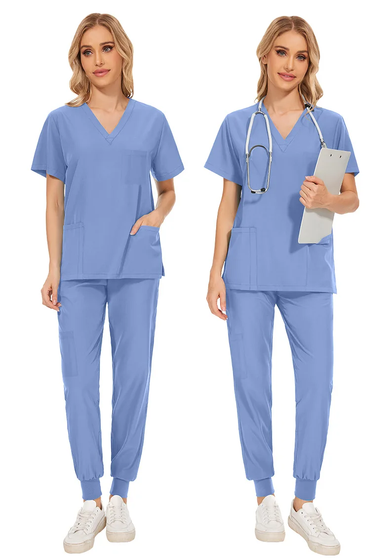 Surgical Nurse Uniforms Sets Anti-wrinkle Hospital Scrubs Suits For ...