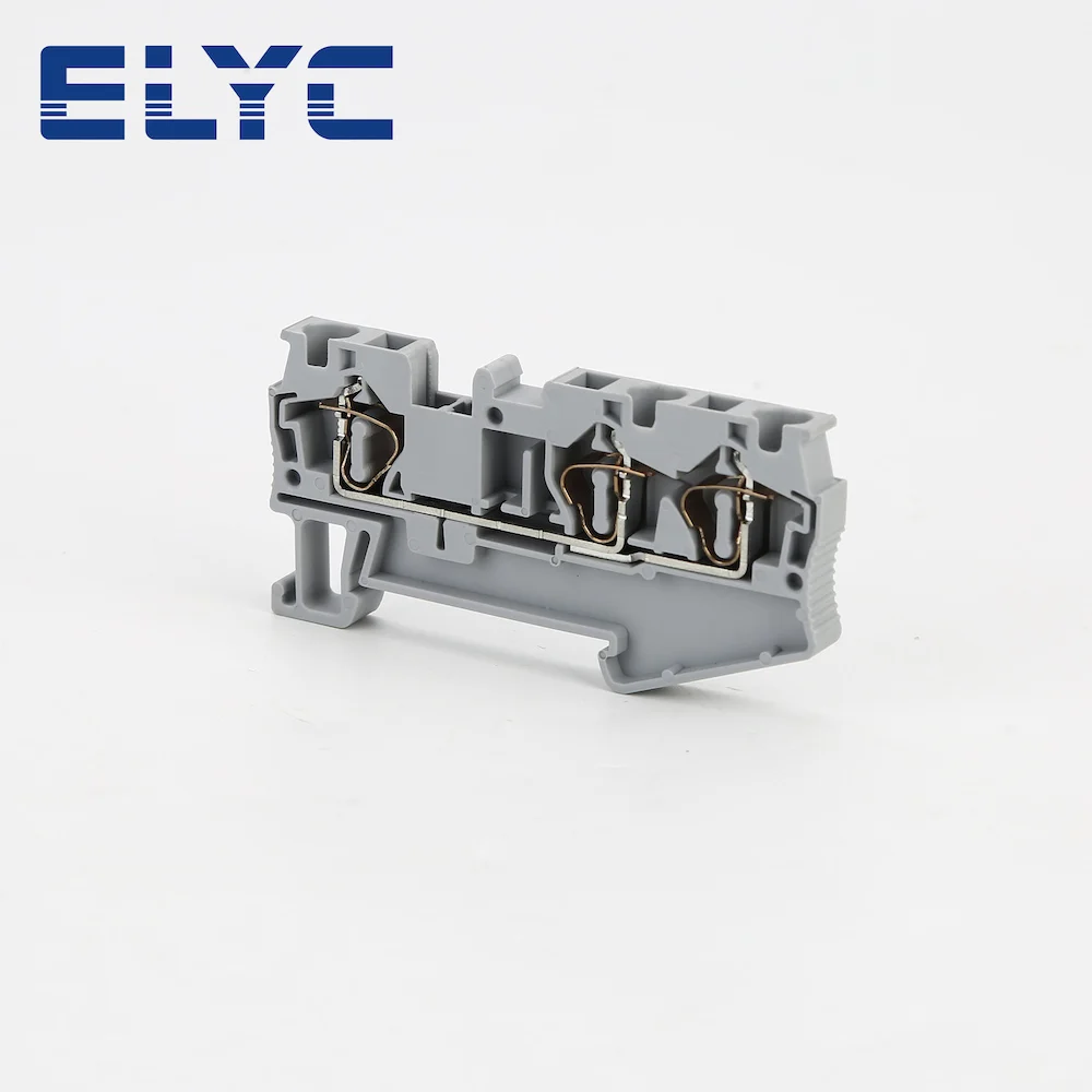 St4-twin Din Rail Connector Spring-cage 3 Contact 4 Mm 12awg Electric ...