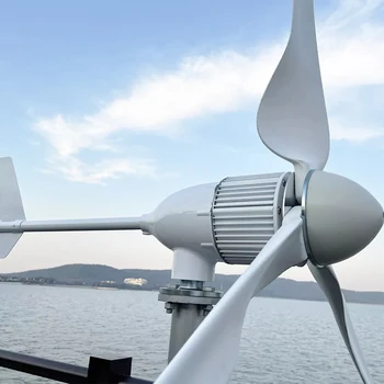 5kw Horizontal Axis Wind Turbine 48v Low Noise Alternative Energy ...