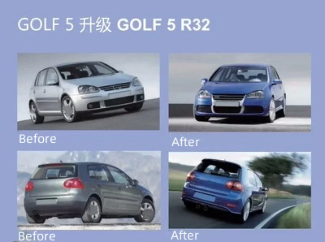 Body Kit Front Rear Bumper Grill Side Skirt Assembly For Volkswagen Vw ...