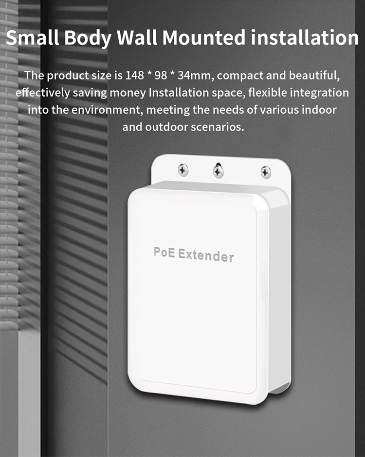 5 Port Outdoor Waterproof Gigabit Poe Extender - 1000mbps