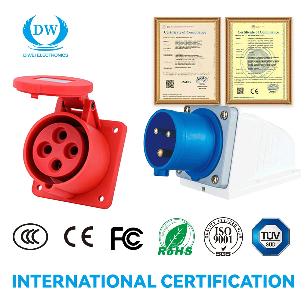 Alibaba.com: 220V IP44 16A/32A waterproof industrial socket plug, male ...