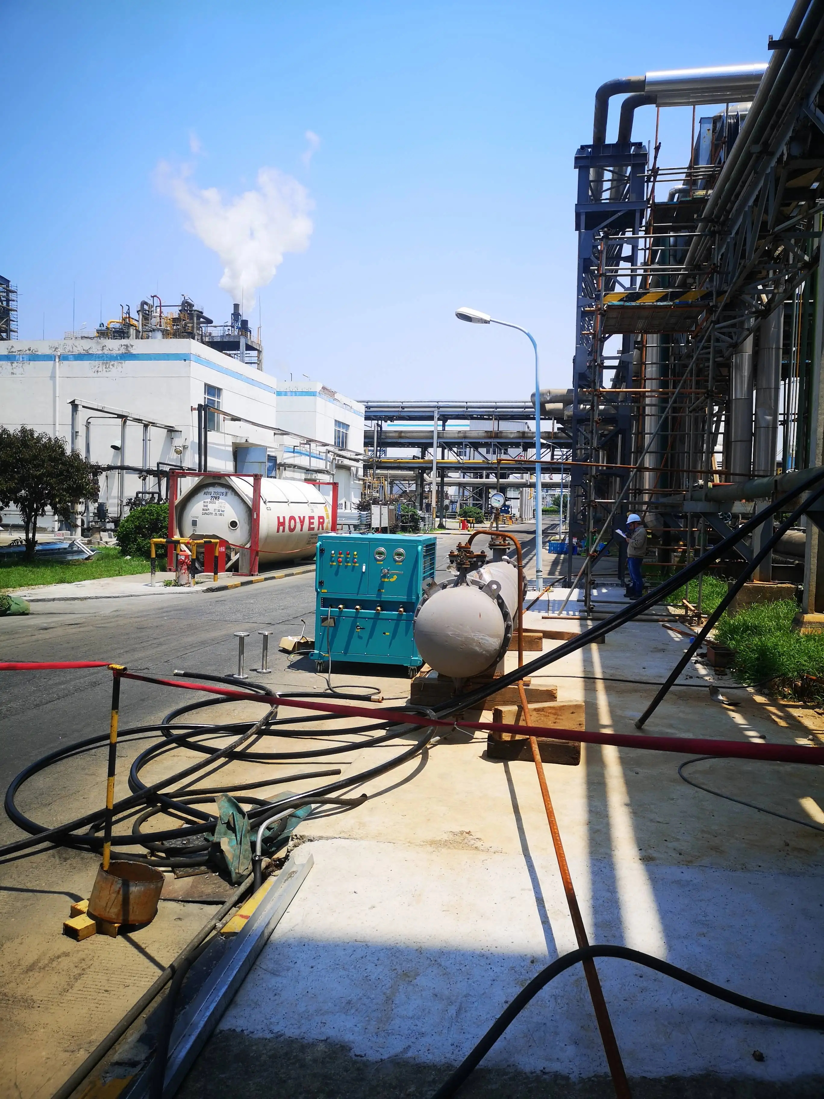 R410a R1234ze R32 Chiller Refrigerant Pump Down Unit With Storage Tank ...