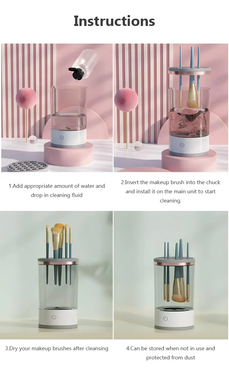 7000RPM Automatic Rotate Spinner Electric Makeup Brush Cleaner