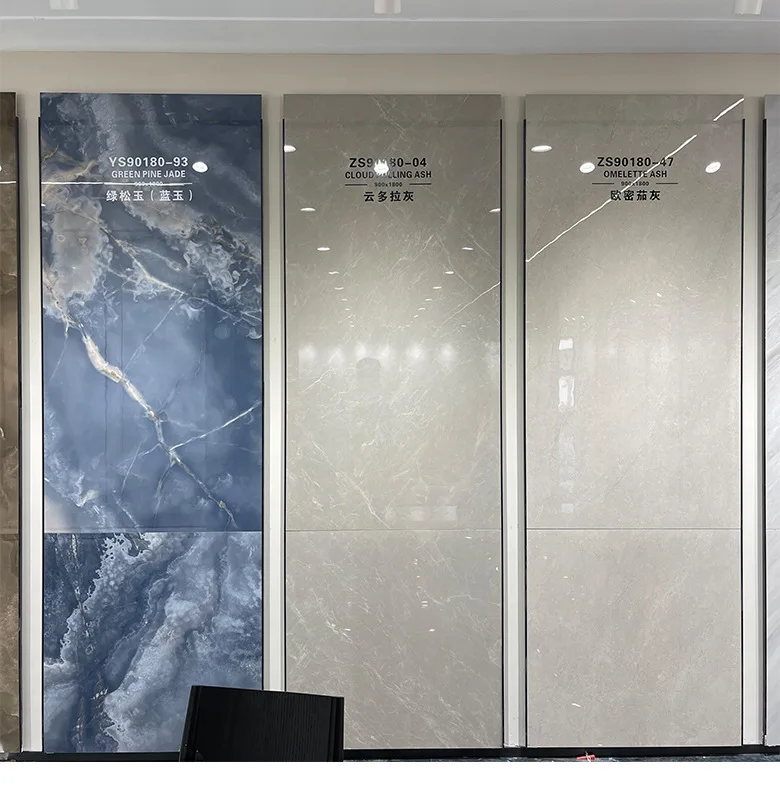 900x1800 Luxury Rock Slab Background Wall for Villa Living Room