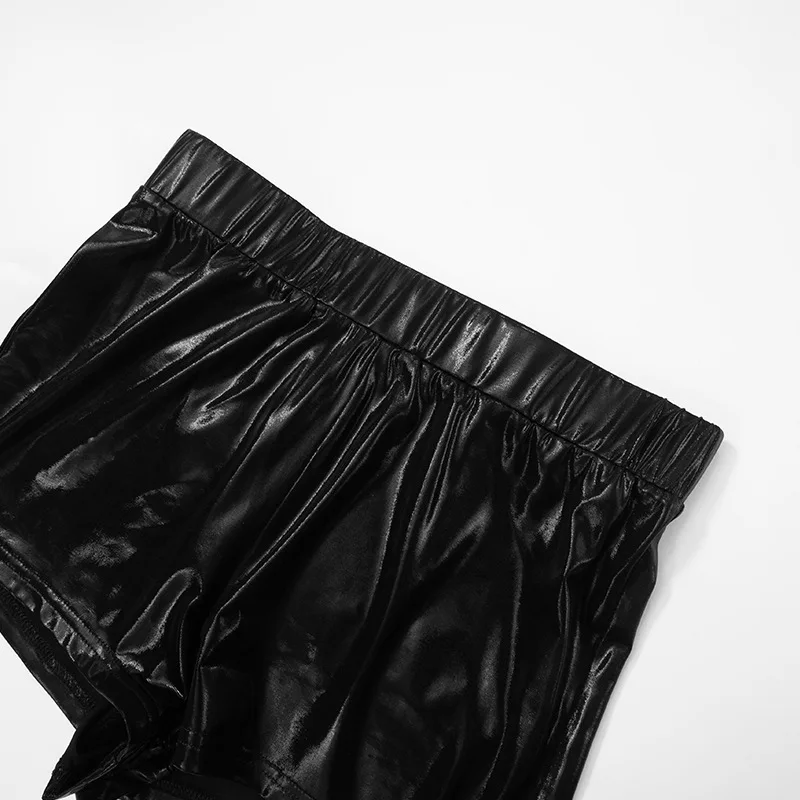 Shop Our Fashion Custom Logo 2 Piece Set PU Leather Clubwear