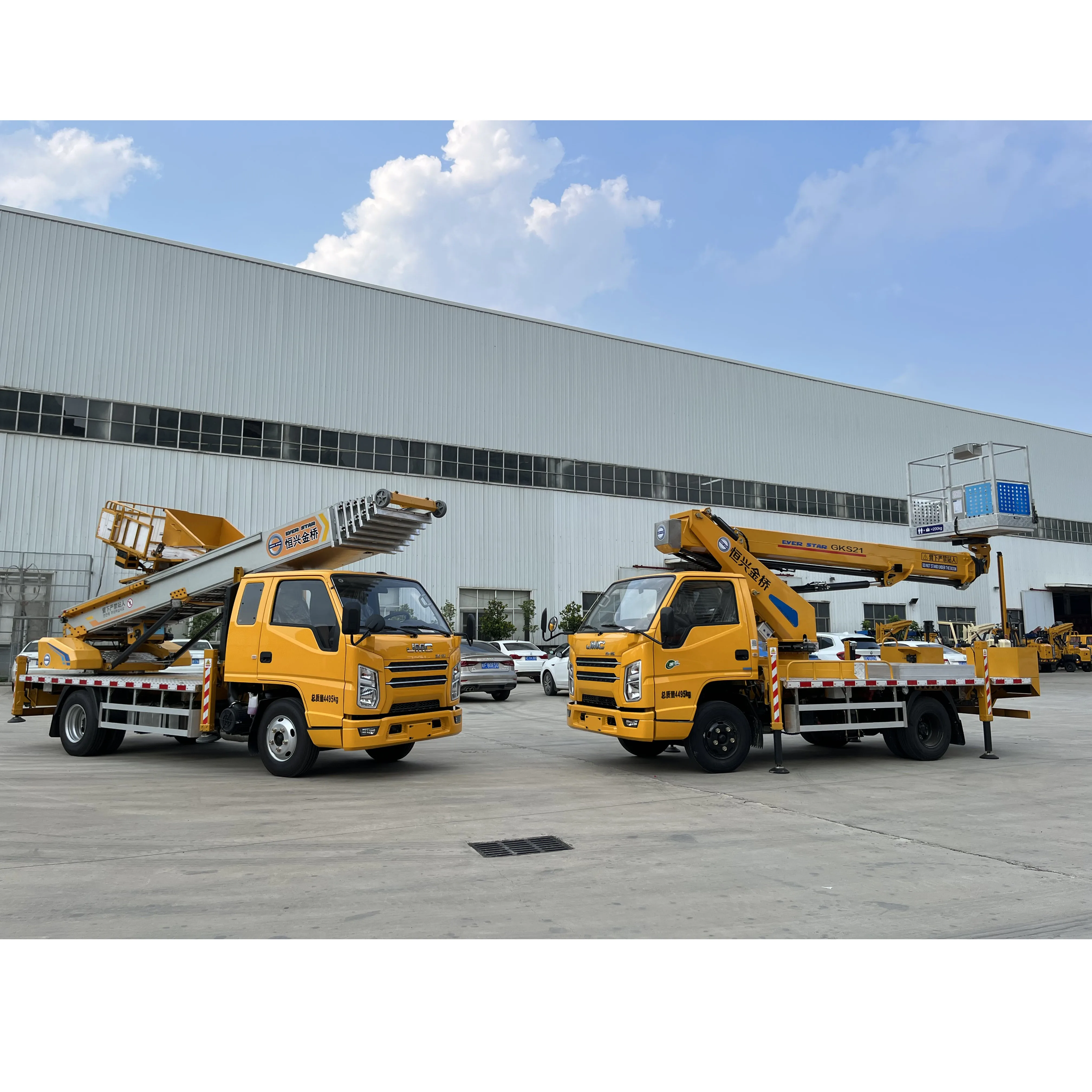 EVERSTAR Outdoor Ladder Lift Truck Hydraulic Rising Lift Platm Basket ...