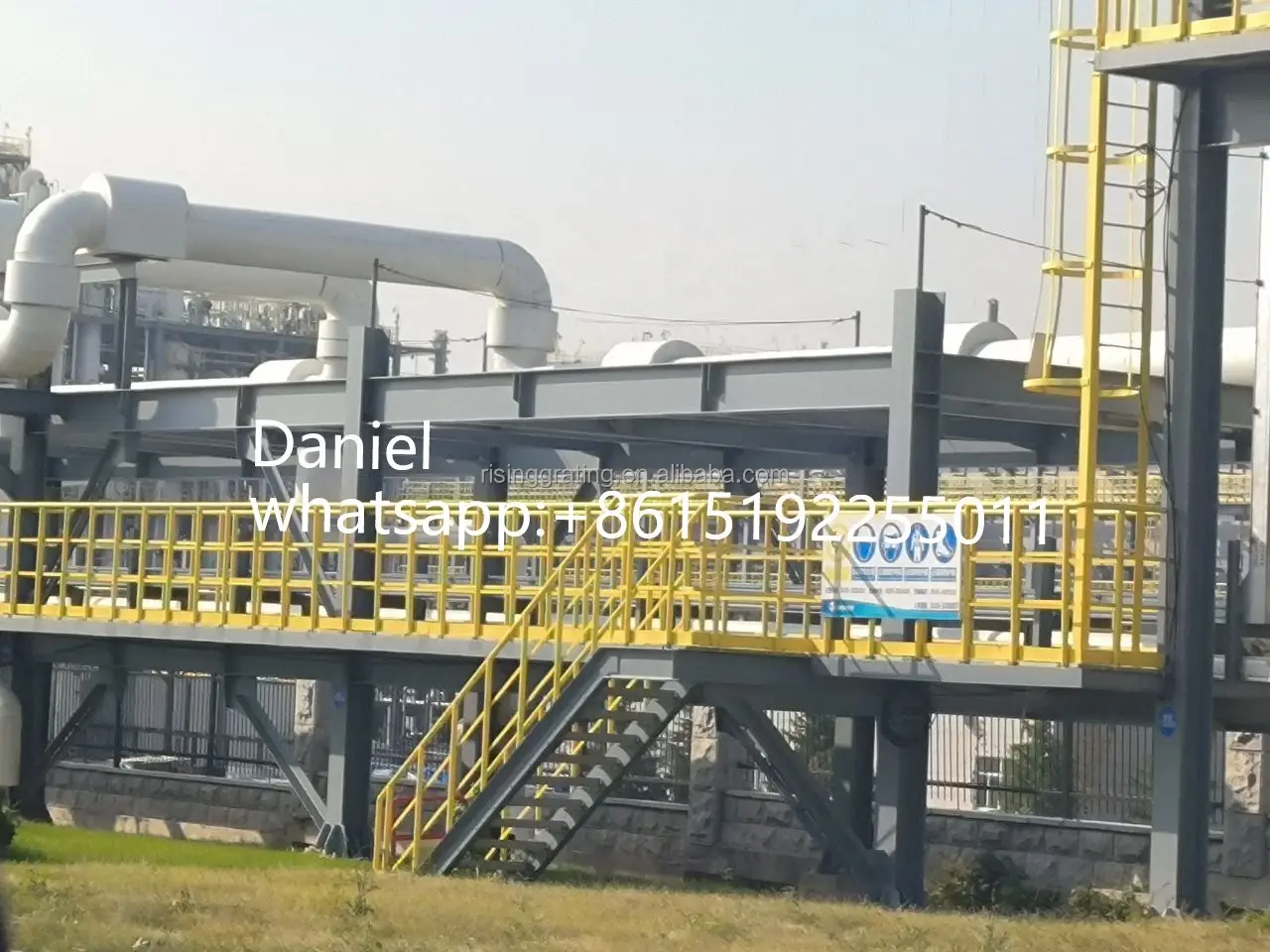 Industrial Oil Gas Platform Grating Handrail Steel Frame And Structure ...