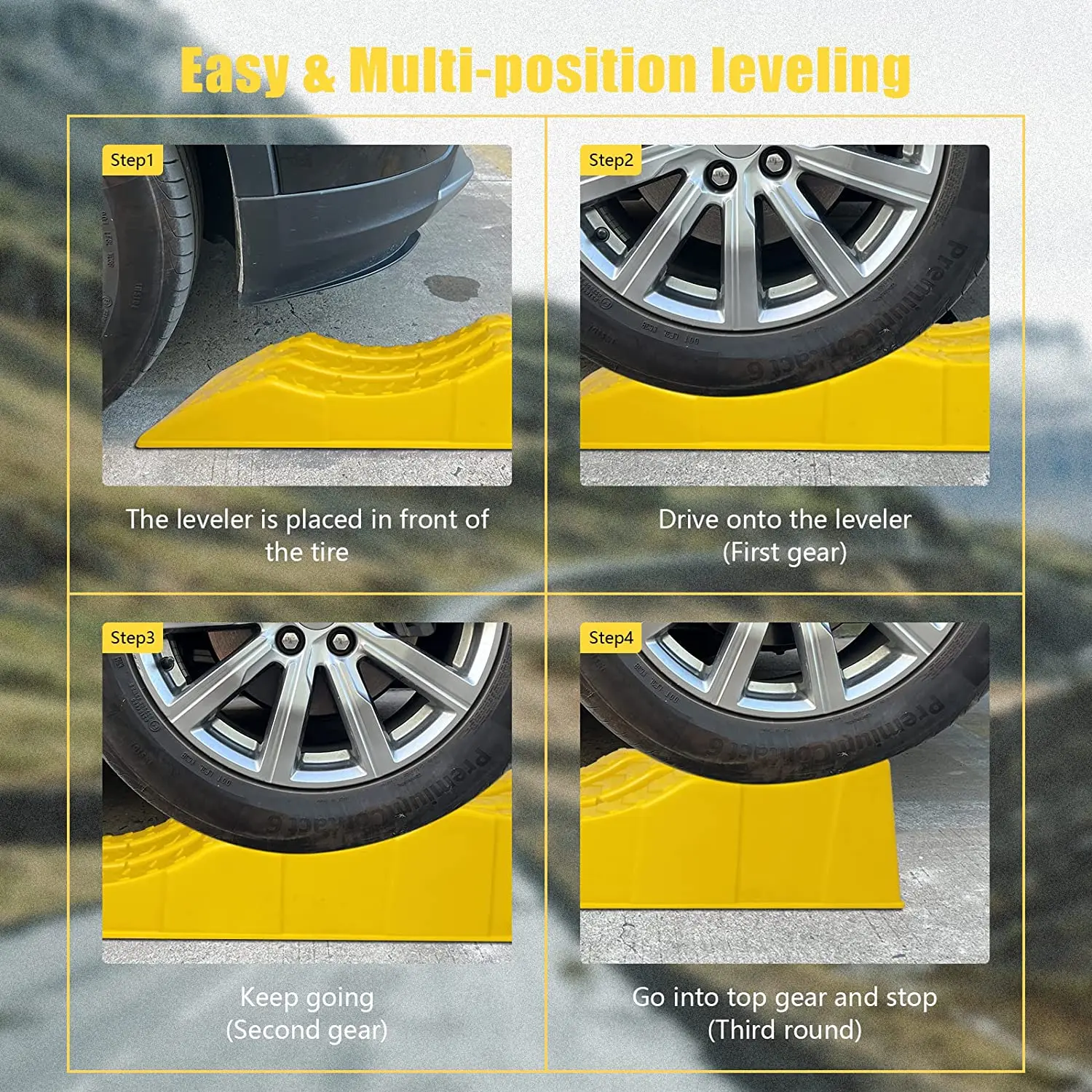 RV Caravan Plastic Leveling Ramp Blocks - Durable & Efficient