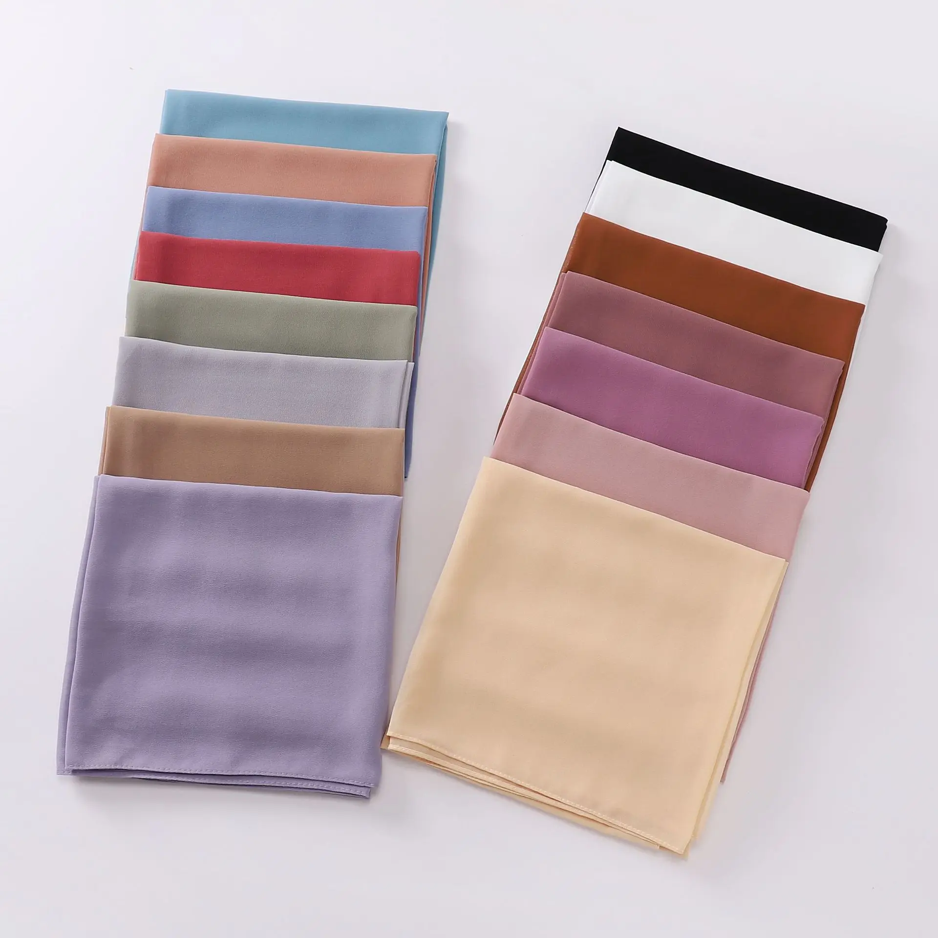 High Quality Malaysian Thick Pearl Chiffon Hijabs Short Muslim Hijab ...