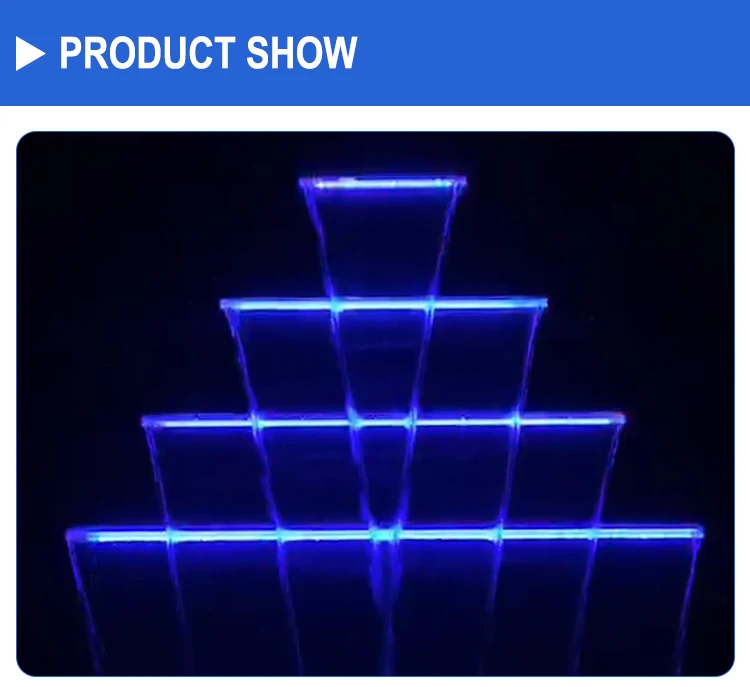 Rgb Light Rectangular Pool Water Waterfall Stainless Steel Swimming ...