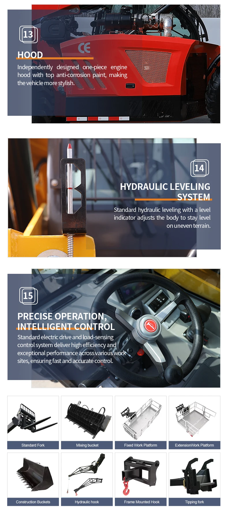 Micro Small Forklift Telehandler 2,5t Telescopic Forklift Mini ...