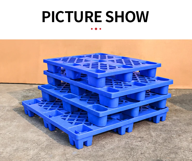 Pallets Surface Stackable Nine Legs Plastic Stackable Grid Blue Durable ...