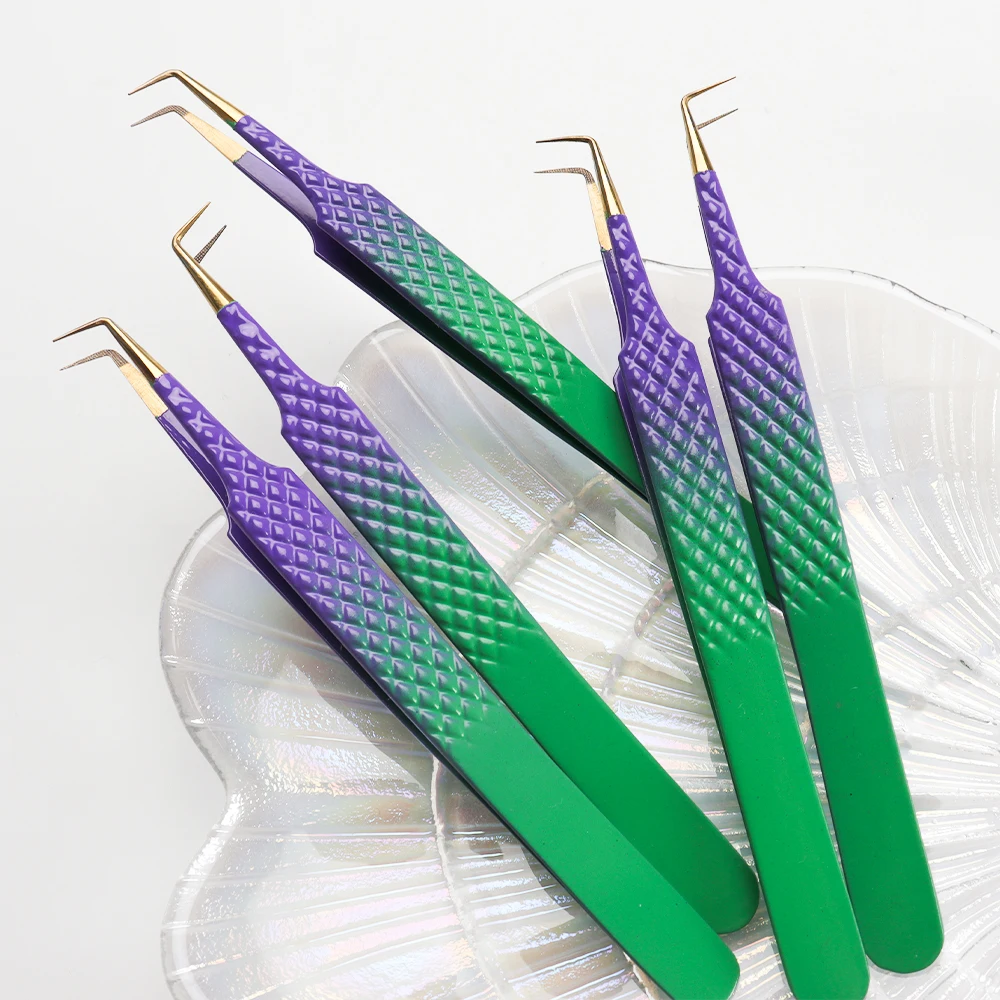 Private Label Volume Tweezers Custom Lash Extension Strong Isolation ...